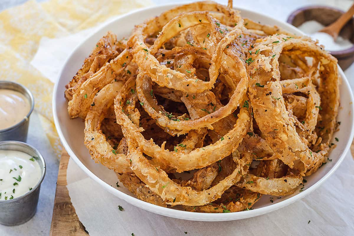 Fried Onion Strings | Buns In My Oven
