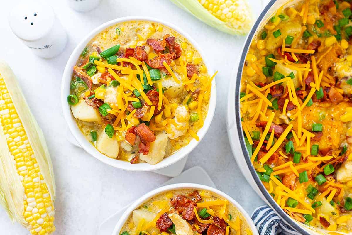 The ULTIMATE Chicken Corn Chowder | Buns In My Oven