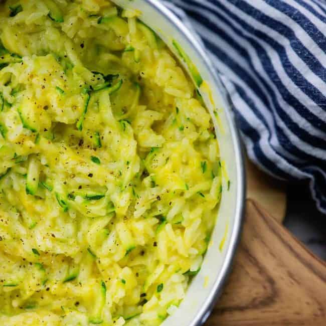 Family Favorite Cheesy Zucchini Rice Recipe | bunsinmyoven.com