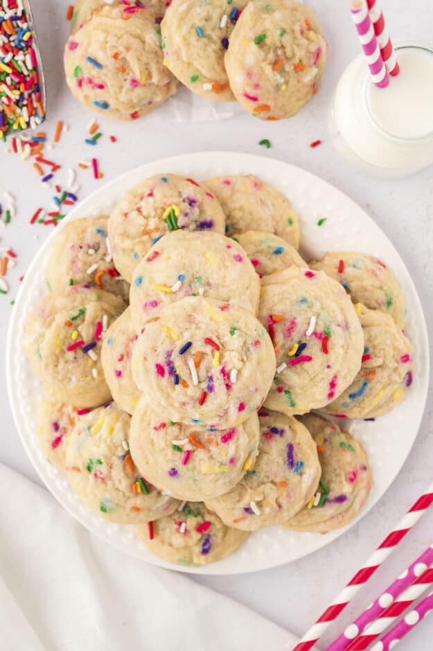 Soft & Thick Sprinkle Cookies Recipe! | BunsInMyOven.com