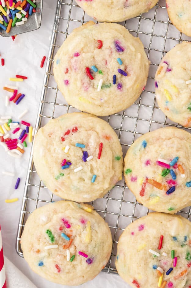 Soft & Thick Sprinkle Cookies Recipe! | BunsInMyOven.com