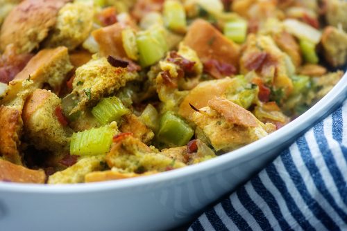 Traditional Stuffing Recipe with Bacon! | Buns In My Oven