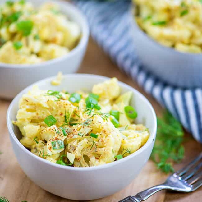Low Carb Cauliflower Potato Salad Buns In My Oven