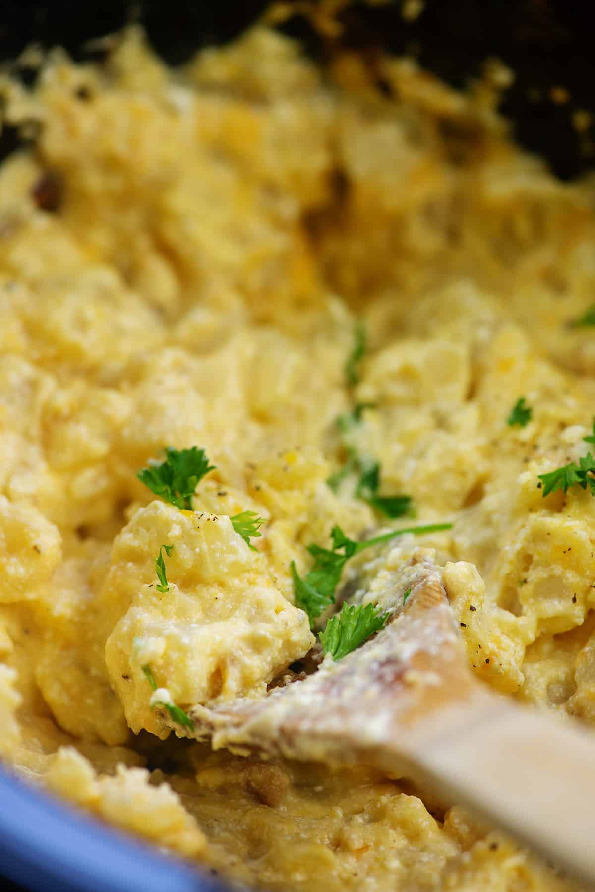 Cheesy Hashbrown Casserole in the Slow Cooker!