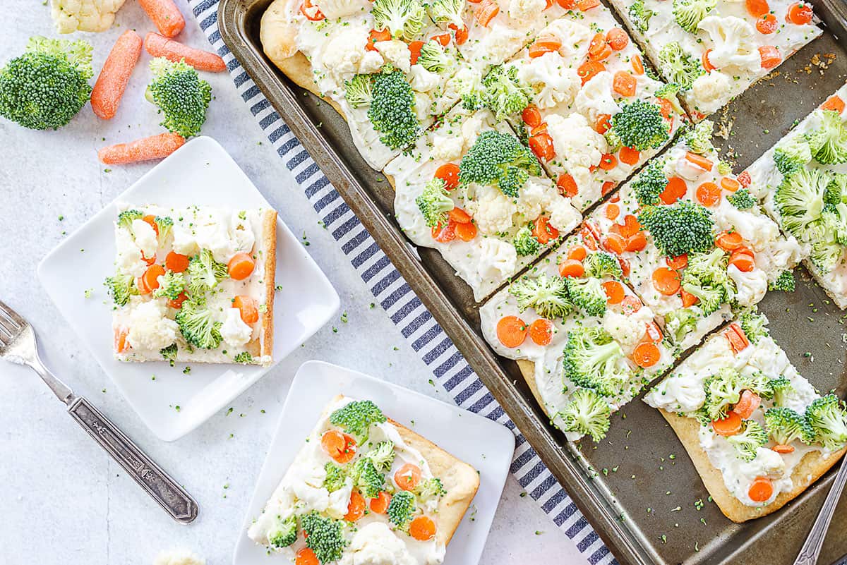 Cold Veggie Pizza Recipe - Perfect for Gatherings! | Buns In My Oven