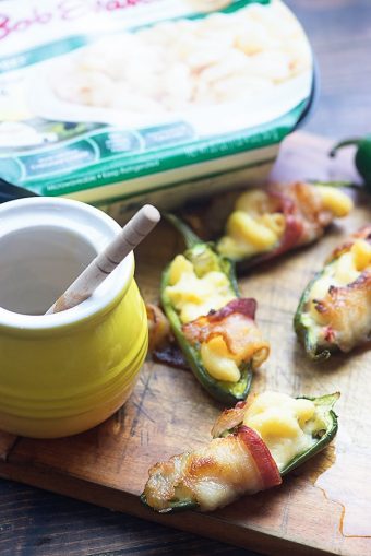 Bacon Wrapped Jalapeno Poppers - poppers stuffed with mac & cheese!