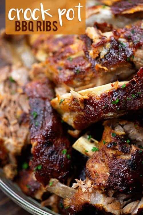 The BEST Crock Pot Ribs! Tender, fall apart ribs with minimal prep!