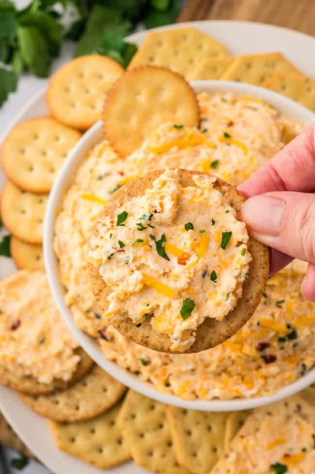 Three Cheese Spread - Perfect for dipping! | Buns In My Oven