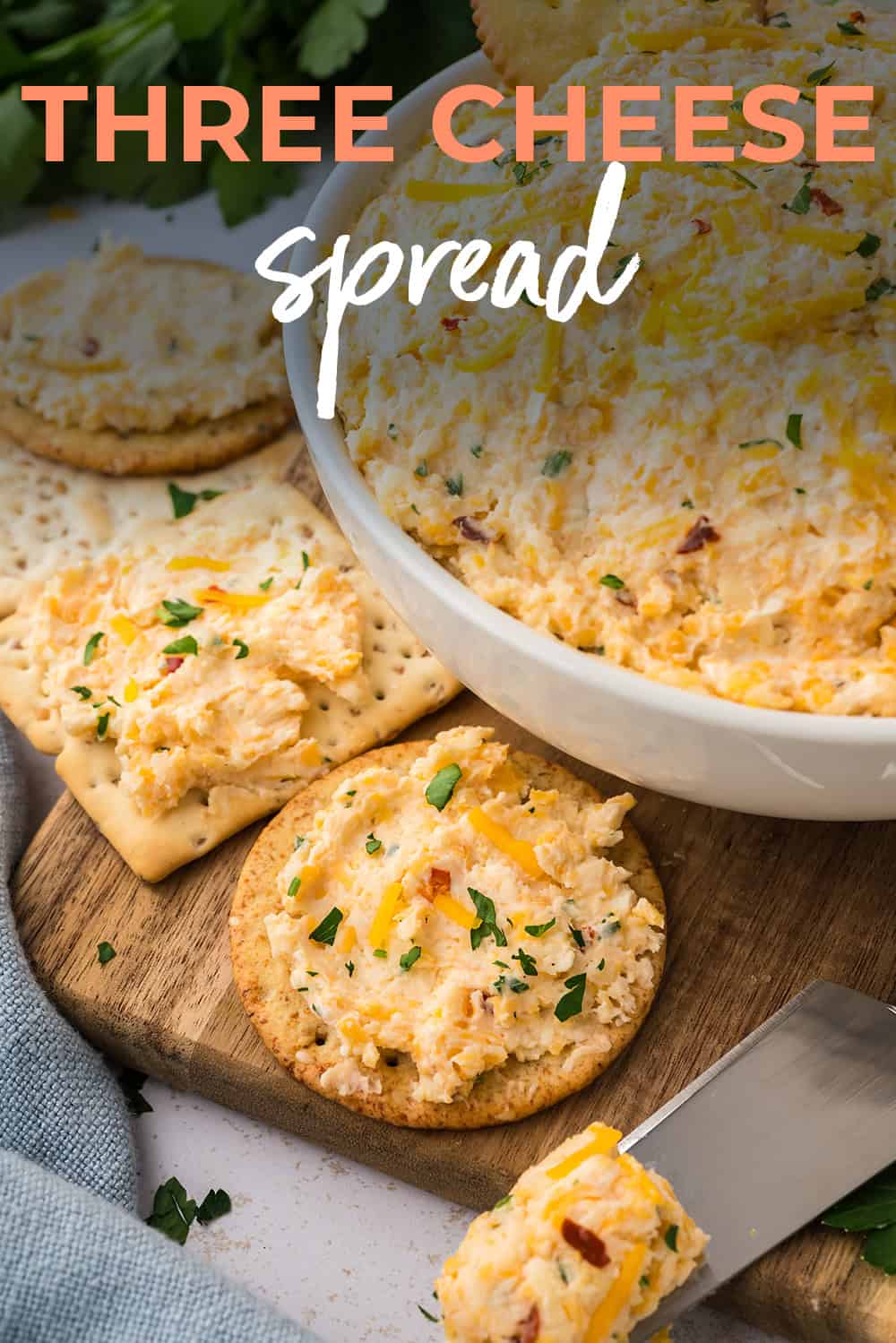 Three Cheese Spread - Perfect for dipping! | Buns In My Oven