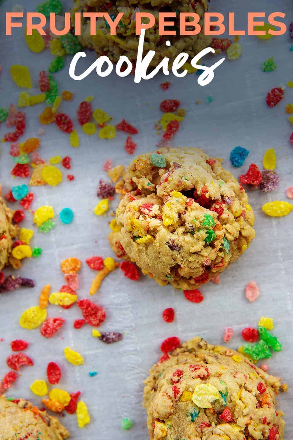 Thick & Chewy Fruity Pebbles Cookies | Buns In My Oven