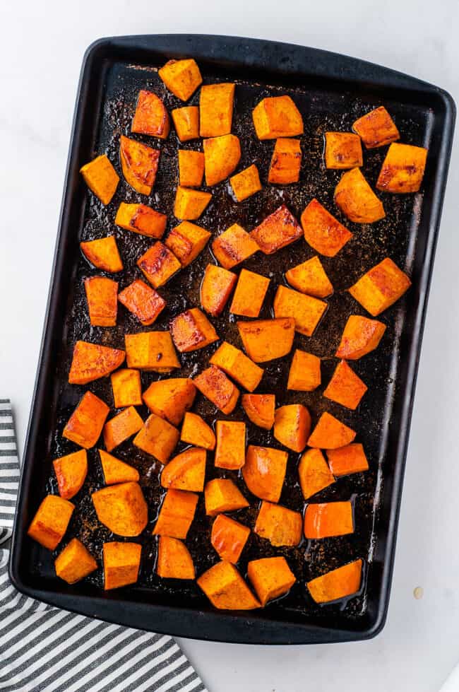 Honey Cinnamon Sweet Potato Cubes