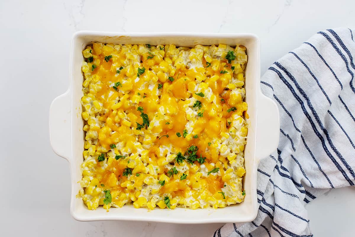 Cream Cheese Corn Casserole Recipe | Buns In My Oven