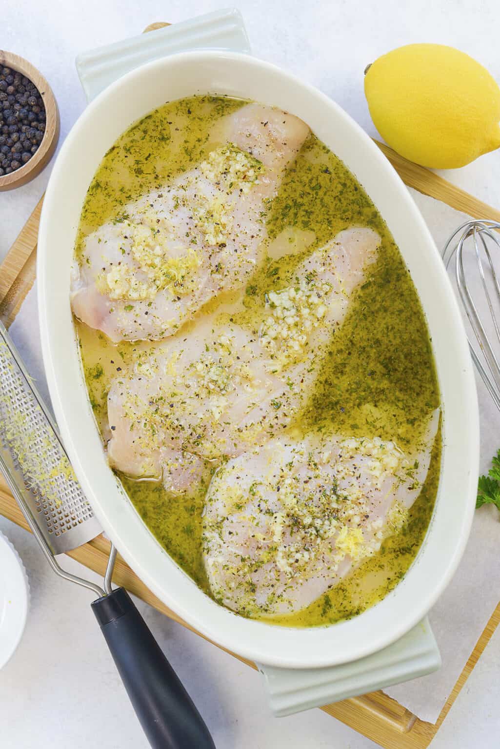 Easy Lemon Pepper Chicken Marinade Recipe | Buns In My Oven