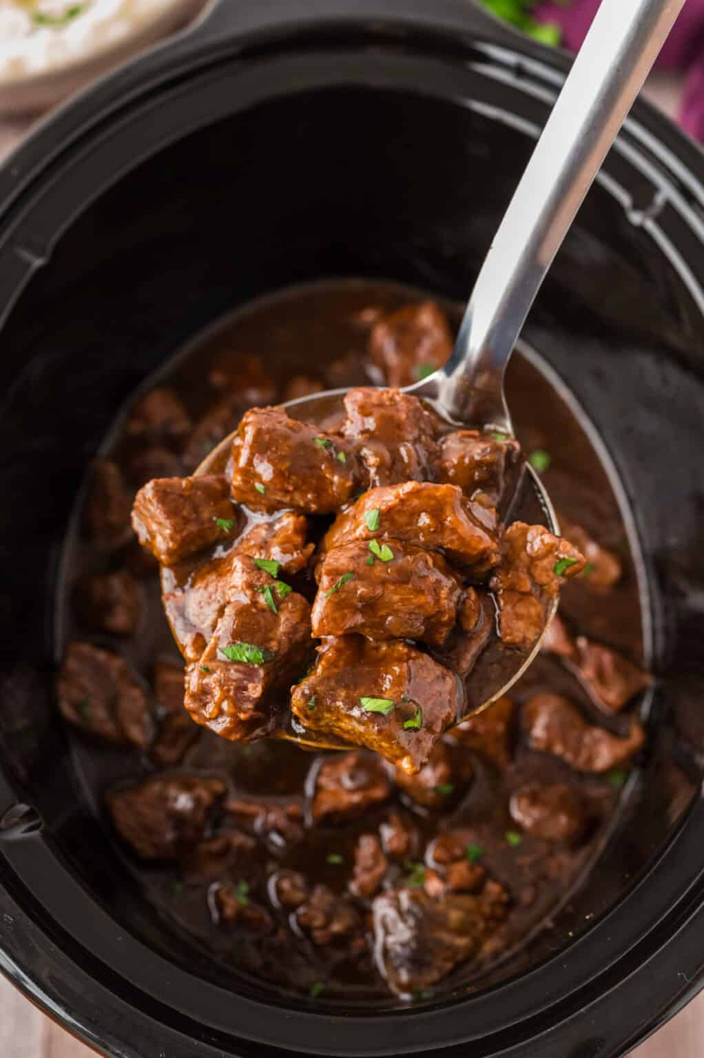 Crockpot Beef Tips and Gravy | Buns In My Oven