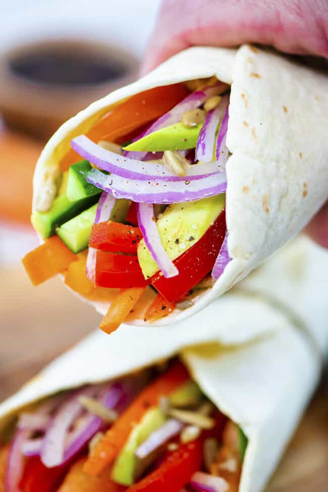 Hummus Veggie Wrap | Buns In My Oven