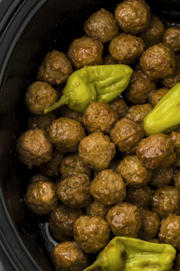 Crockpot Mississippi Meatballs Recipe | Buns In My Oven