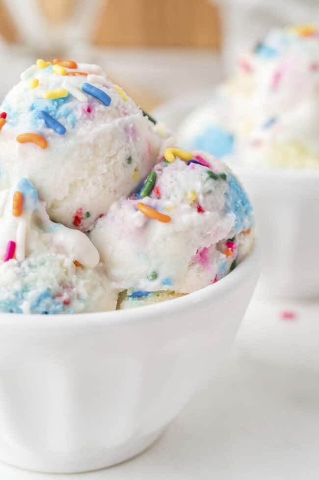 Easy Birthday Cake Ice Cream Recipe | Buns In My Oven