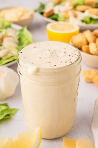 5-Minute Homemade Caesar Dressing with Garlic and Parmesan — Buns In My ...
